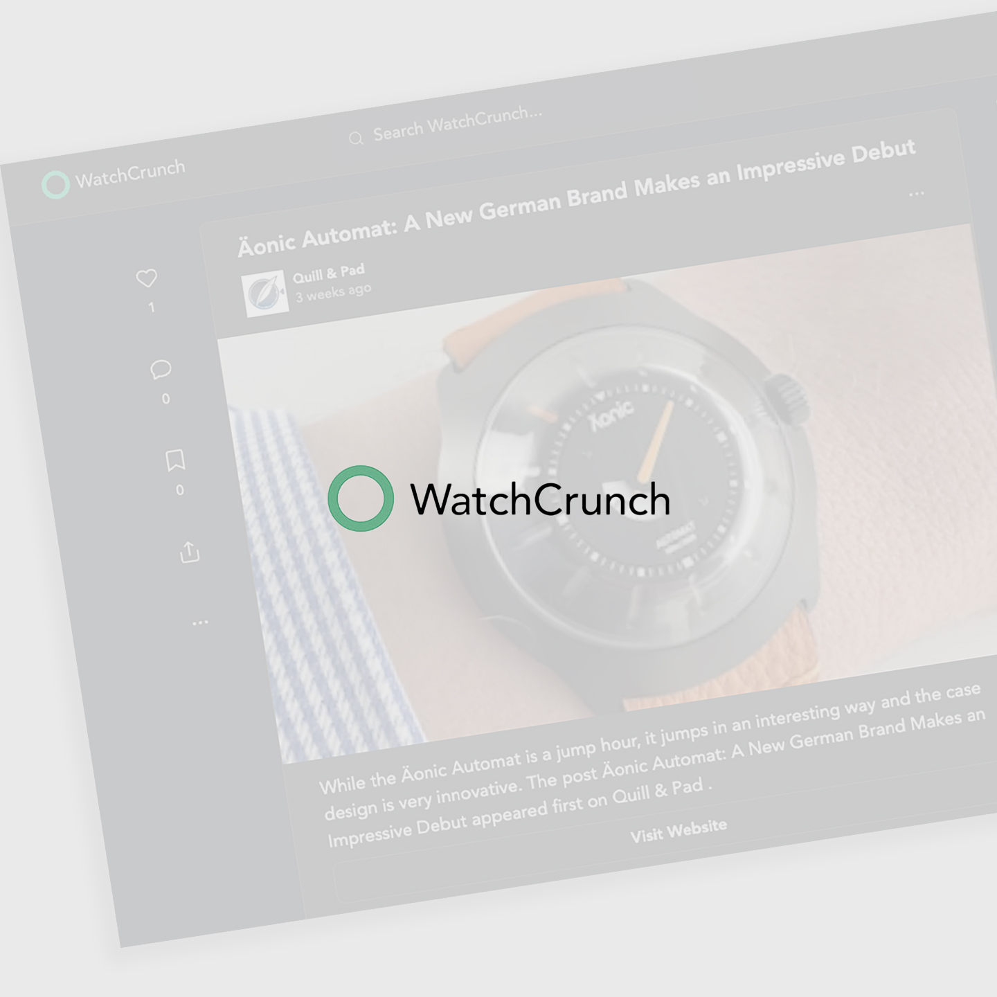 WatchCrunch introduces Äonic | Äonic